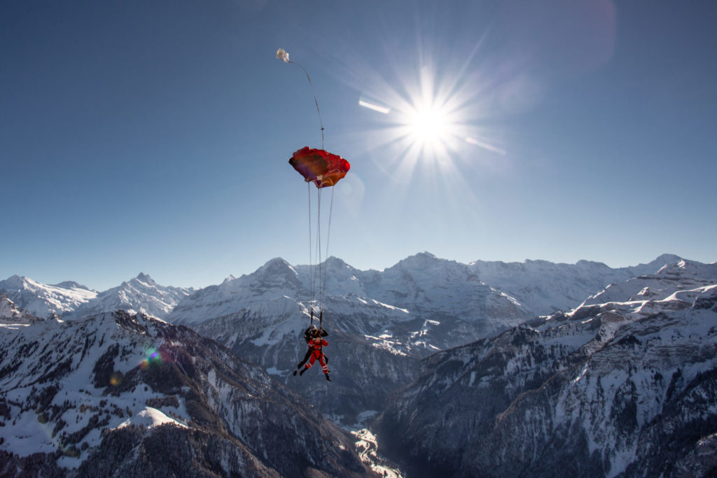 Winter Skydiving over the Swiss Alps - Skydive Interlaken